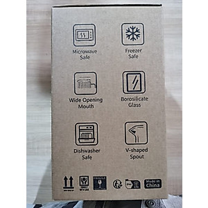 Luvan Glass Pitcher, 68oz Water Pitcher with Lid and Spout, Wide-Mouth Iced Tea Pitcher, Easy Clean High Heat Resistant Borosilicate Glass Jug for Juice, Milk, Cold or Hot Beverages ( 2.0L)