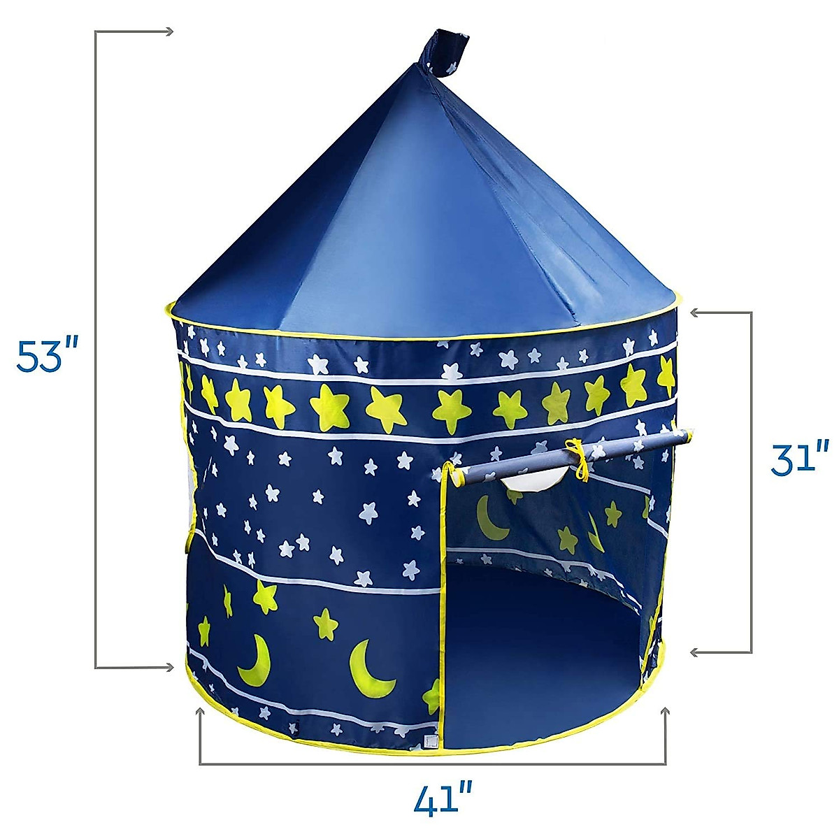Creatov Kids Tent Toy Prince Playhouse - Toddler Play House Blue Castle for Kid Children Boys Girls Baby for Indoor & Outdoor Toys Foldable Playhouses Tents with Carry Case Great Birthday Gift Idea