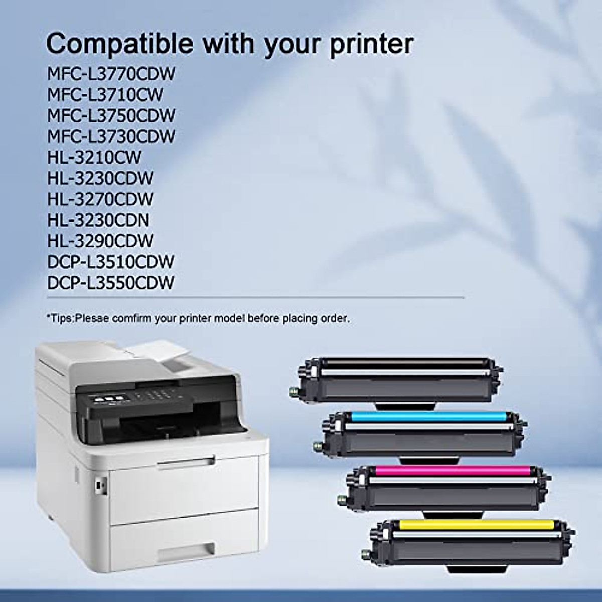 Hight-Yield TN223 Toner Cartridg - Black, Cyan, Magenta & Yellow Toner, HUAY Compatible TN223 Toner Cartridge Replacement for Brother HL-L3290CDW MFC-L3750CDW Printer Hight Yield，Model：TN223 4pk