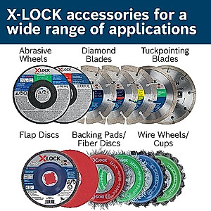 BOSCH CWX27LM500 5 In. x 1/8 In. X-LOCK Metal Cutting Abrasive Wheel 30 Grit Compatible with 7/8 In. Arbor Type 27A (ISO 42) for Applications in Metal Cutting