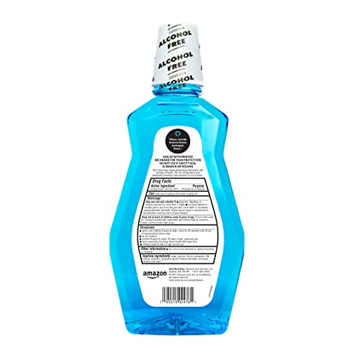 Amazon Basics Multi Action Antiseptic Rinse, Alcohol Free, Fresh Mint, 1 Liter, 33.8 Fluid Ounces, 1-Pack (Previously Solimo)