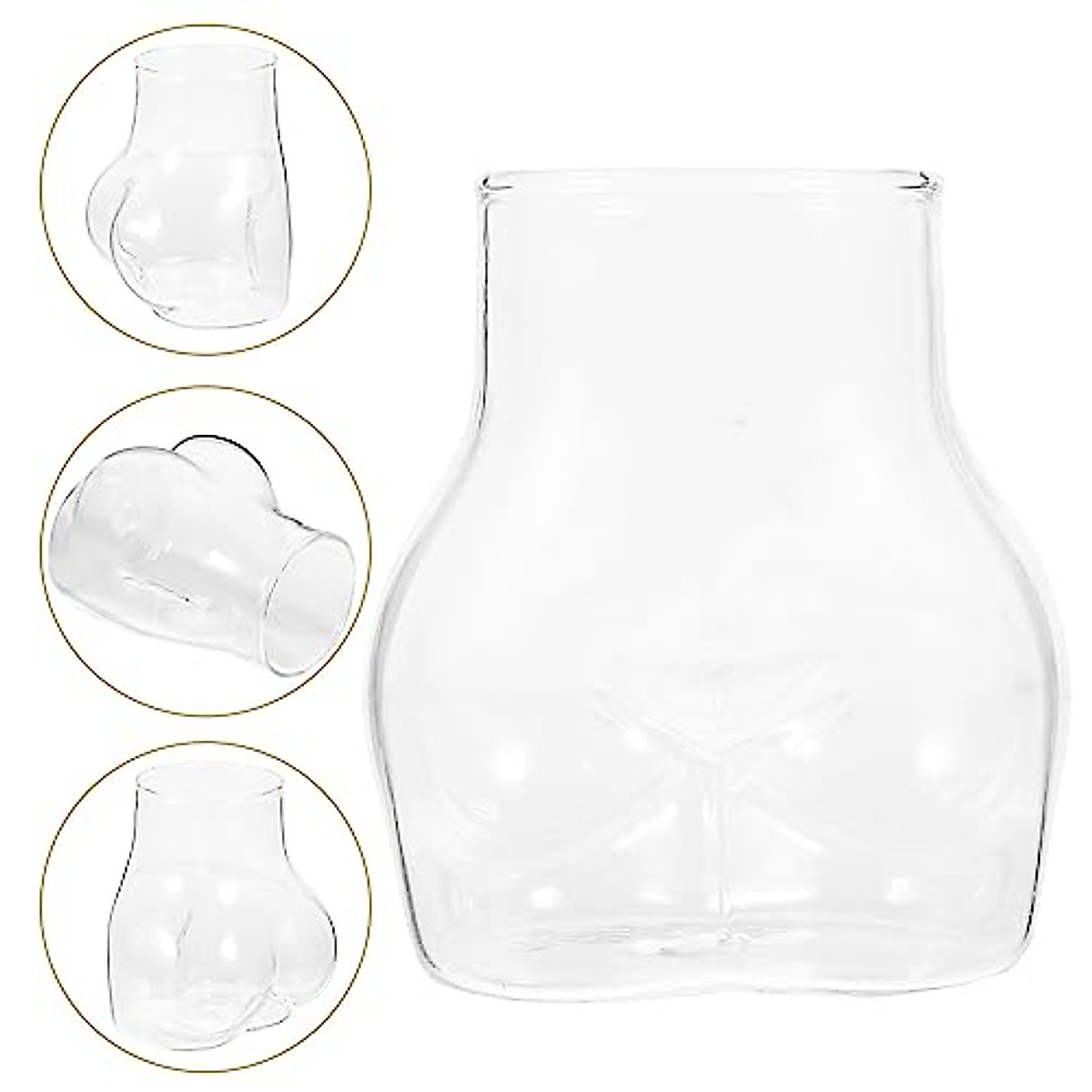 Creative Body Shape Wine Glasses Butt Cocktail Glass Cup Goblet Drink Glasses Novelty Party Shot Glass for Bar Hen Bachelor Birthday Party Decoration