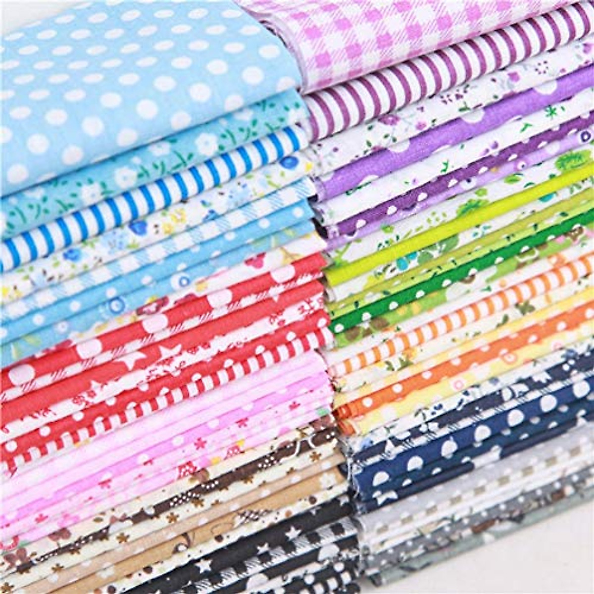 BESPORTBLE Quilted Sheets 7pcs Craft Felt Fabric Sheets Flower Printed Cotton Fabric Squares Floral Patchwork Squares for DIY Sewing Craft Farmhouse Decoration 50cm Red Cotton Bed Sheets