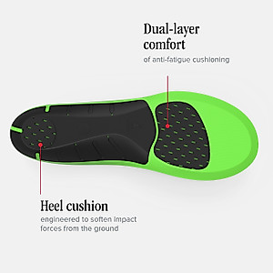 New Balance Sport Active Cushion Shoe Inserts Cushioning Orthotic Inserts with Arch Support - 9.5-11 Men / 10.5-12 Women