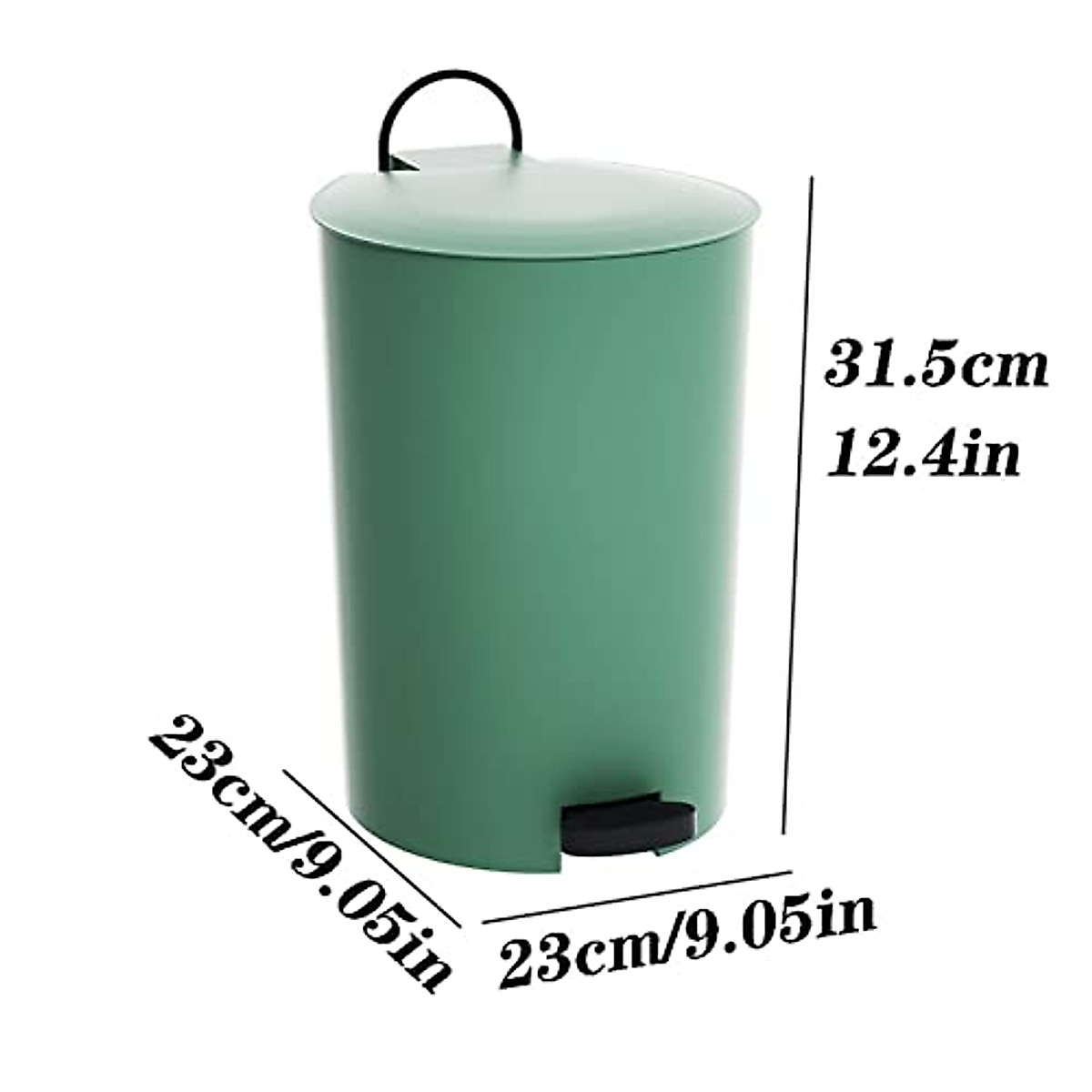 CANMNT Trash Can Trash Can with Lid Pedal Mute Slow Down Household Living Room Bathroom Simple Creative Trash Can Trash Can Wastebasket