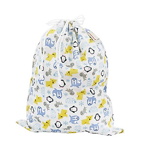 Imse Vimse Reusable Washable Wet Bags for Cloth Diapers (Snowland, Large 14x18)