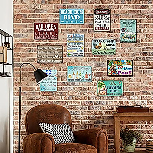 Teuoqi It's Not A Whore House, It's A Whore Home Metal Tin Sign Wall Art Home Decor Kitchen Poster Cafe Pub Plaque 8x12 Inch