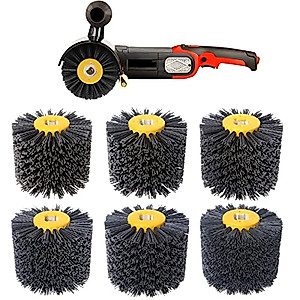 5 Inch Abrasive Nylon Wire Drawing Wheel Drum Burnishing Brush for Wooden Polishing 120mm 80 Grit