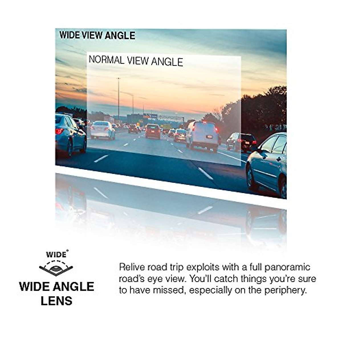 Rovi CL-6001 Magnetic Mount 1080p Full HD High Definition Panoramic Car Dash Camera Recorder with 1.5 Inch Wide Screen Wi-Fi, GPS, Loop Video Recording, Impact Detection and 360 Degree Rotation