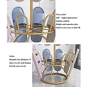 HOLPPO Multilayer Metal Shoe Tree, Standing Tower Household Slippers Hanger, Fashion Storage Shoe Rack, Suitable for Drying All Kinds of Shoes URG (Size : 29x102cm)