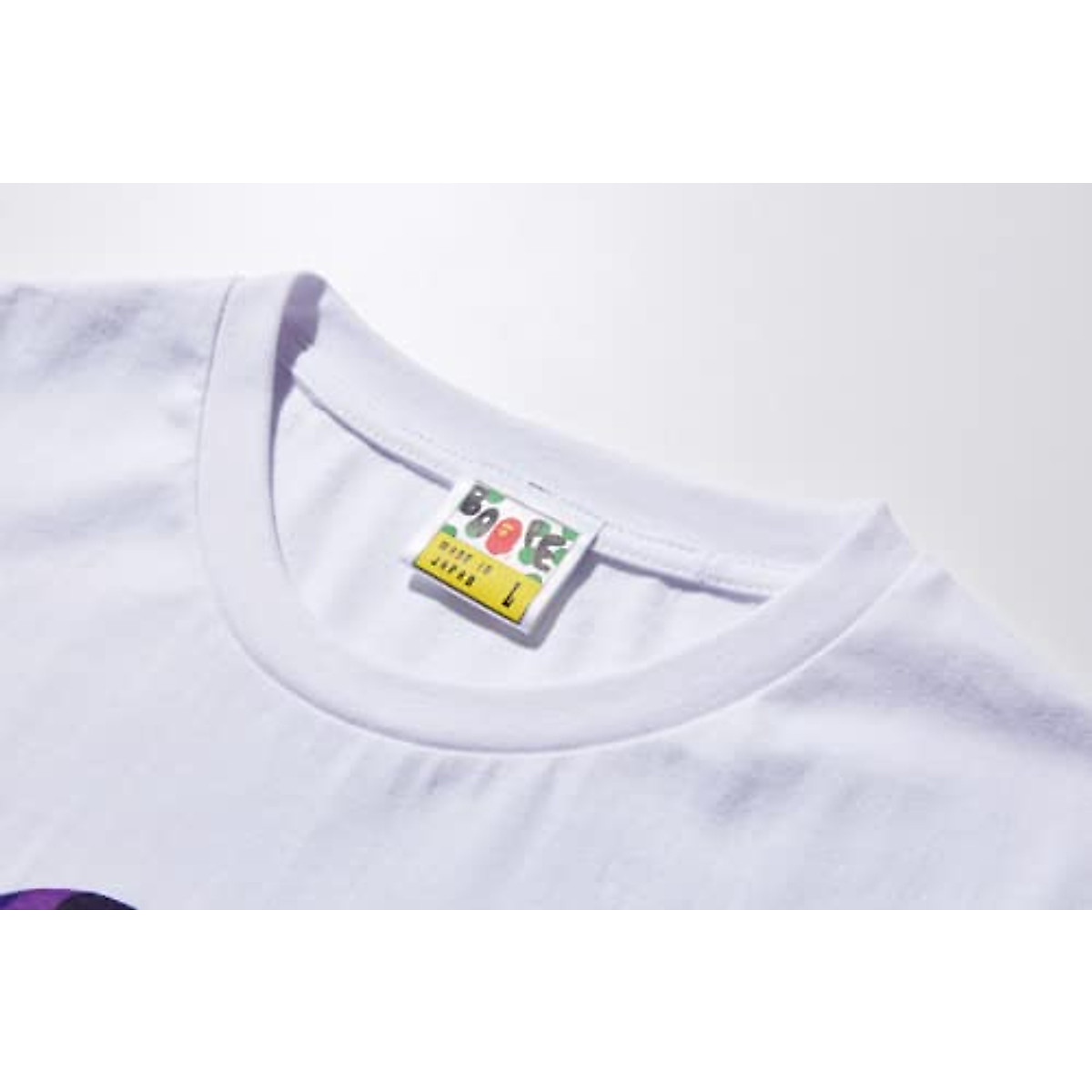 Unisex The Bathing Ape Head Short Sleeve Neck T-shirt Ape Head Cartoon Print Loose T-shirt (1,Medium,Medium)