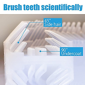 Ultrasonic Automatic Toothbrush U Shaped Toothbrush for Adults 360°Electric Toothbrush 30'' Automatic Timer Wireless Charging Washable Travel Home Dual-use (Black)