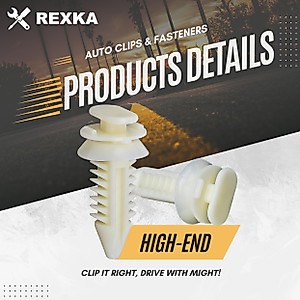 Rexka 50pcs Door Panel Clips Retainers 15545202 Compatible with GM Chevrolet GMC Trucks Chevy Pickup SUV