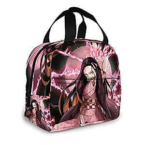 Anime Lunch Box Reusable Tote Meal Bag Cartoon Lunch Bag For Picnic Travel Office