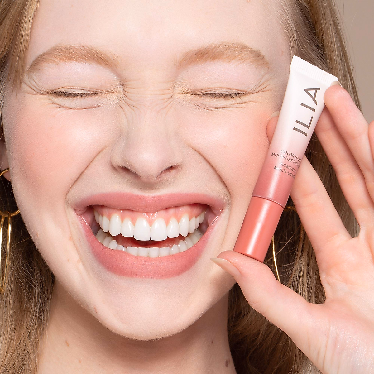 ILIA - Color Haze Multi-Use Matte Pigment | Non-Toxic, Vegan, Cruelty-Free, Nourishing Cream Blush + Lip Color In One (Temptation Soft, 0.23 fl oz | 7 ml)