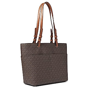 Michael Kors Bedford Medium Top Zip Pocket Tote Brown/Acorn One Size