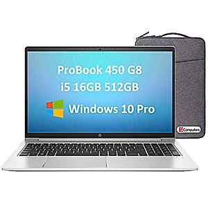 HP ProBook 450 G8 15.6" FHD (Intel 4-Core i5-1135G7, 16GB RAM, 512GB SSD, UHD Graphics, Full HD IPS), Business Laptop, Backlit KB, Type-C, RJ-45, Webcam, IST Computers, Windows 10 Pro / 11 Pro