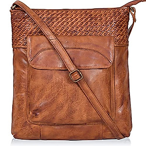 Real Leather Crossbody Purses and Handbags for Women - Sling Bag for Girls Shoulder Bags Purse Adjustable Shoulder Strap