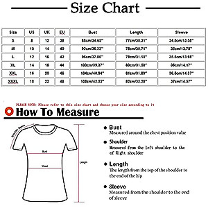 wodceeke Women's Half Sleeve Retro Geometry Print T-Shirt Round Neck Basic Tee Summer Casual Loose Blouse Tops (Black, XL)