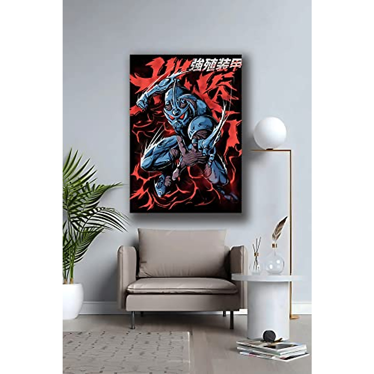 Hand drawn wall art, Guyver anime movie canvas poster, apartment modern wall art, wall art for home, birthday gift idea, gift for her him (Photo Paper Poster, 8-12 inch (20-30cm))