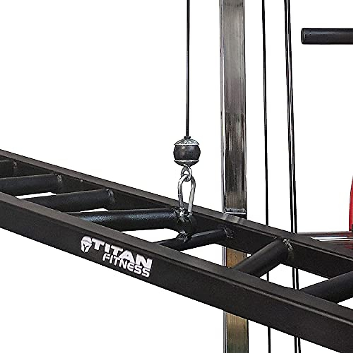 Titan Fitness Multi-Grip Cable Machine Attachment, LAT Pull Down Accessory, 30mm Knurled Grips, Three Neutral Grip Handle Placement