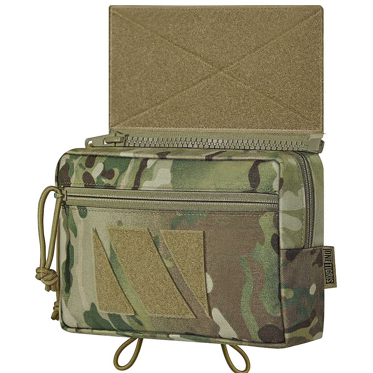 OneTigris Tactical Drop Pouch, Dangler Pouch PLUS1S Admin Pouch Tactical Tool Pouch with Hook and Loop Panel for Tactical Vest Chest Rig Plate Carrier Tactical Gear