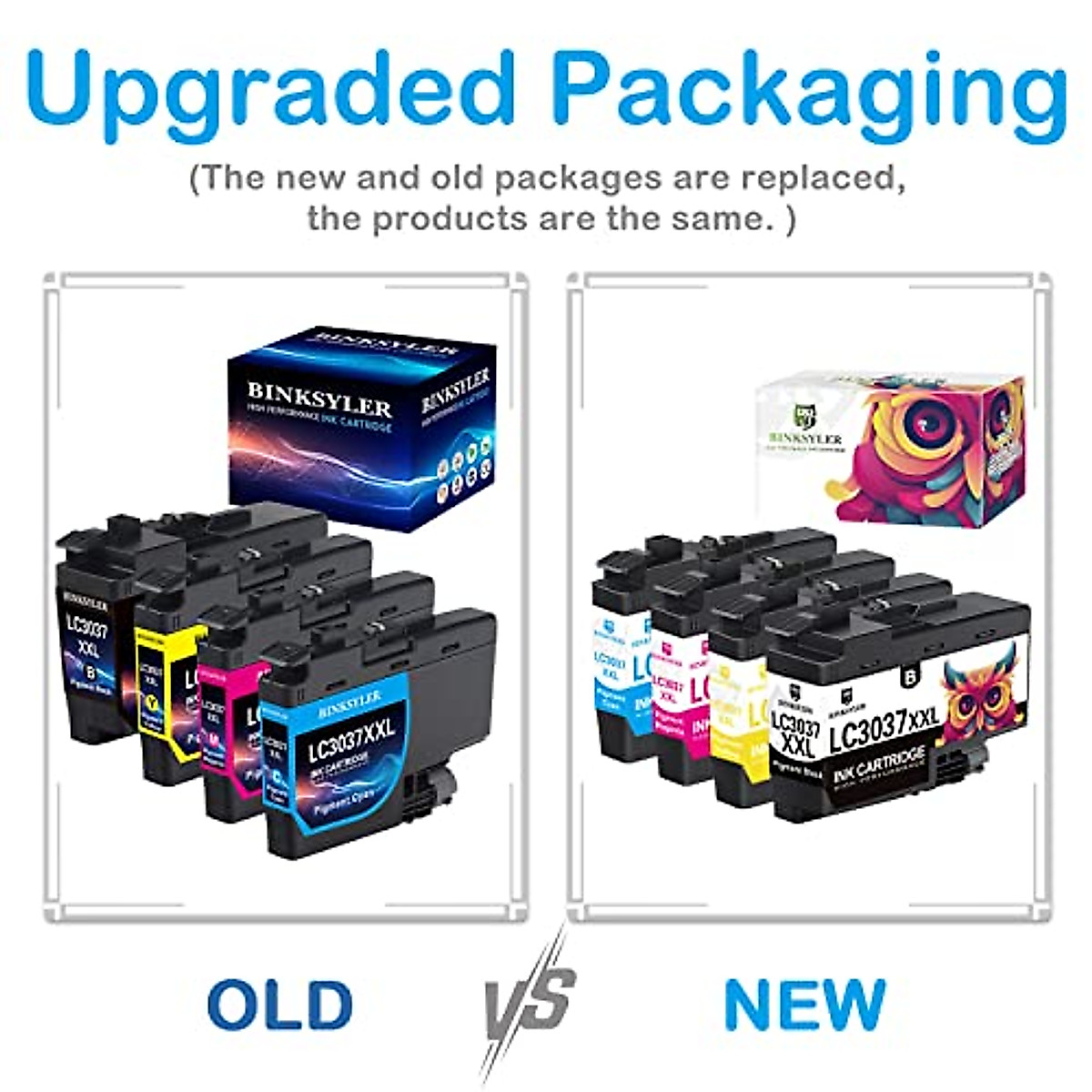 BINKSYLER Compatible LC3037 XXL Ink Cartridges Replacement for brother LC3037 LC3037XXL LC3039 Work for Brother MFC-J6945DW MFC-J6545DW MFC-J5845DW MFC-J5945DW(1 Black,1 Cyan,1 Magenta,1 Yellow)4 Pack