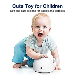 Cute Whale Night Light for Kids,Kawaii Baby with 7 LED Colors Changing,Tap Control Nursery Squishy Lamp,USB Rechargeable,Birthday Gifts Baby,Girls,Boys,Toddler,Children-OURRY