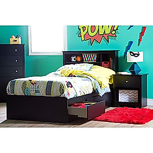 South Shore Vito Twin Mates Bed with Bookcase Headboard (39")