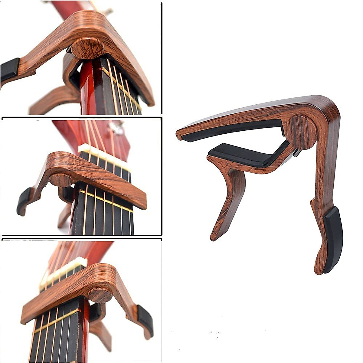 Guitar Capo, Rosewood Capo Guitar Clamp Guitar capo for Acoustic and Electric Guitar