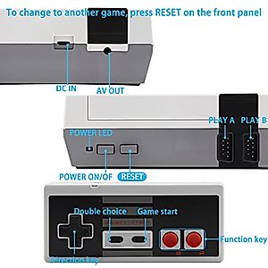 Retro Game Console,Classic Mini Retro Game Console, Classic Mini Console Built-in with 620 Classic Retro Games，AV Output,Plug and Play Video Game Console