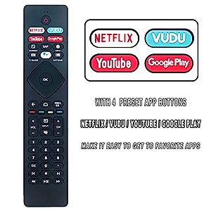 New RF402A-V14 Voice Remote Control Replacement for Philips Android TV 43PFL5604/F7 43PFL5704/F7 50PFL5604/F7 50PFL5704/F7 55PFL5604/F7 55PFL5704/F7 65PFL5604/F7 65PFL5704/F7 75PFL5704/F7