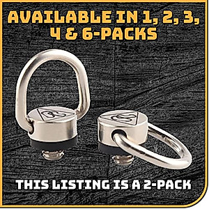 Danger Buddies Camera Carabiner Clip D-Ring - Easily Attach a Carabiner to your Camera with this 1/4-20 Tripod Mount D-Ring (2-Pack)