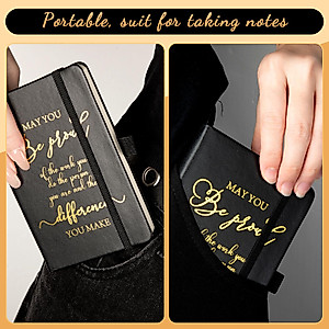 Tisancy 20 Pieces Employee Appreciation Gifts Thank You Leather Journal Notebook Team Gifts for Coworker Staff Inspirational Notebooks for Housekeeping Week(Black Stylish,A5 Size)