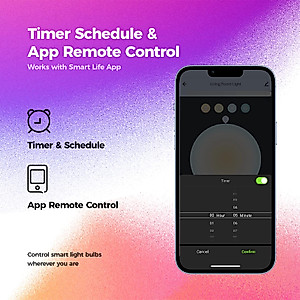 Smart Candelabra LED Bulbs, E12 Smart Bulbs Compatible with Alexa/Google Home, 6W (60W Equivalent) 600LM, Smart Chandelier Light Bulbs, No Hub Required, 2.4GHz WiFi Only, 4 Pack