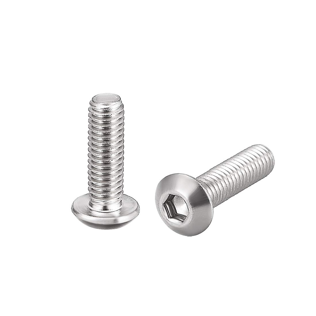 uxcell M3x10mm Machine Screws Hex Socket Round Head Screw 304 Stainless Steel Fasteners Bolts 50pcs