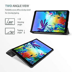 ProCase for LG G Pad 5 10.1 FHD Case, Slim Light Smart Cover Trifold Stand Hard Shell Folio Case for 10.1 inch LG G Pad 5 2019 (Model LM-T600/ LM-T605) -Black