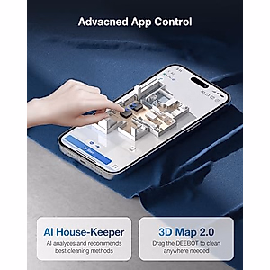 ECOVACS DEEBOT X2 Omni Robot Vacuum and Mop, 8000Pa Suction, 15mm Lift, Omni Station with Hot Water Mop Washing, Self-Emptying, Hot Air Drying, Auto-Refill, Obstacle Avoidance,Black