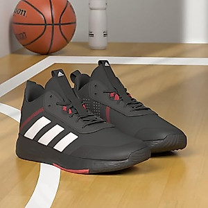 adidas Men's Own The Game 2.0 Basketball Shoe, Black/White/Carbon, 14