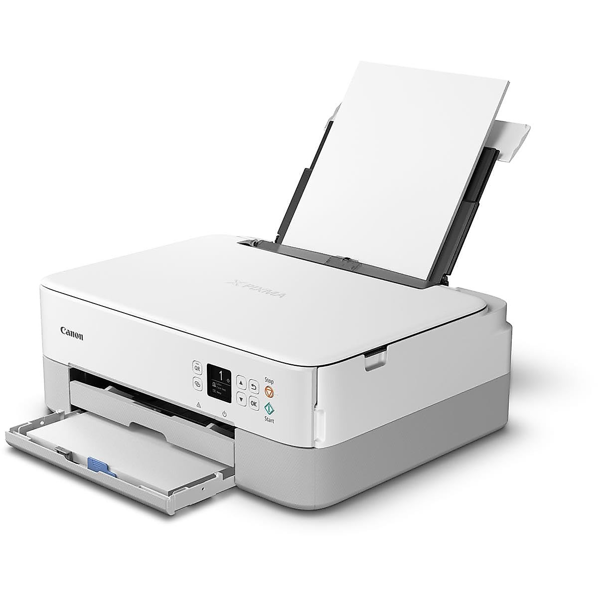 Canon PIXMA TS5320 All in One Wireless Printer, Scanner, Copier with AirPrint, White, Works with Alexa