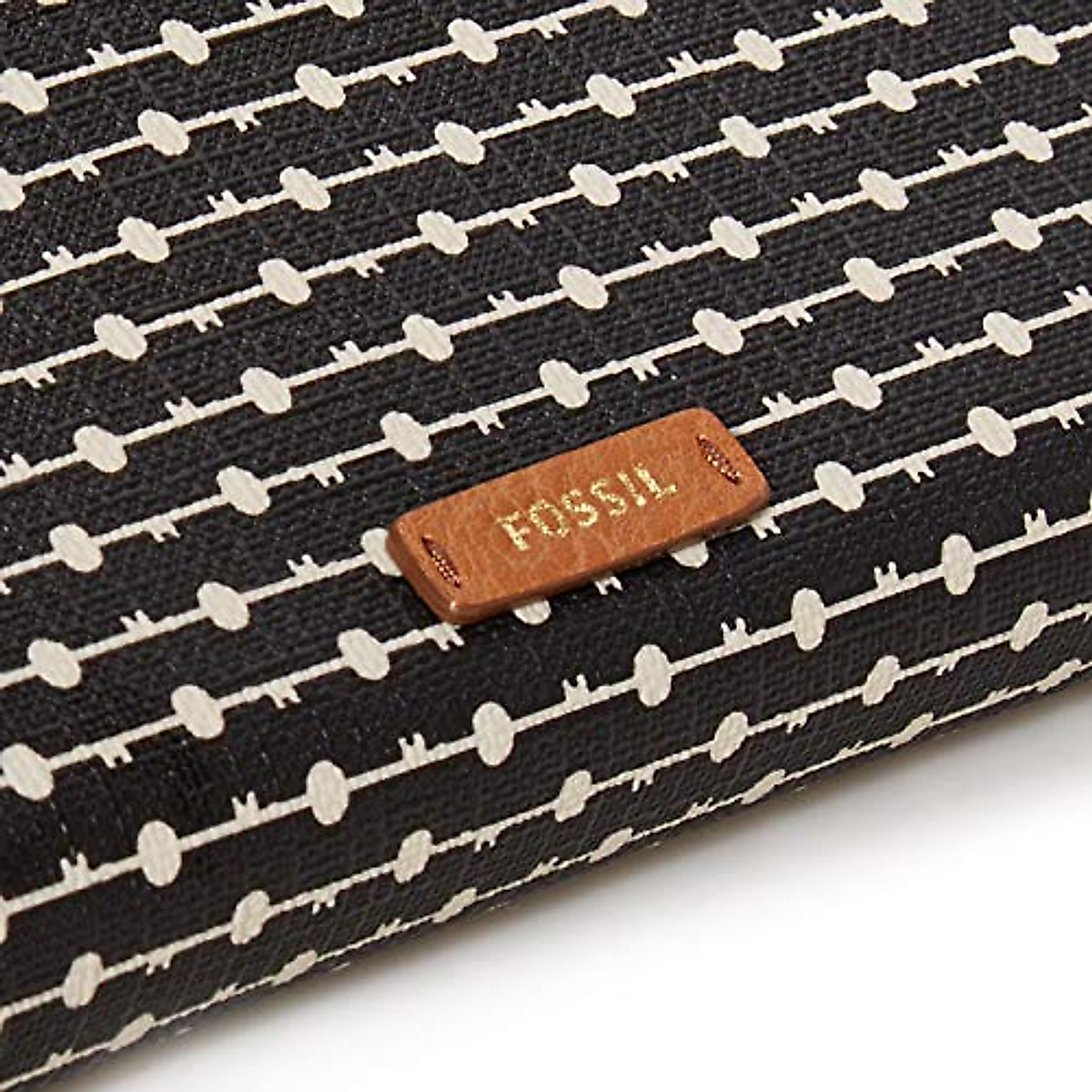 Fossil Women's Logan Leather RFID-Blocking Zip Around Clutch Wallet with Wristlet Strap