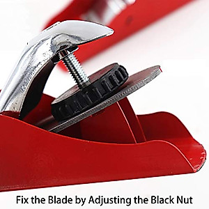 DSHE Mini Hand Planer Small Trimming Planer 6-1/2 inch Woodworking Pocket Plane Hand Plane with 1 inch Blade Adjustable Block Plane and 1 Wood Fixe for Trimming Projects Carpenter DIY Model Making