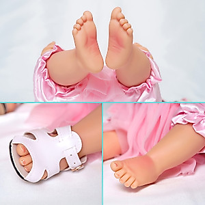 MNMJ Lifelike Reborn Baby Dolls - 22-inch Soft Body Realistic Newborn Baby Dolls Silicone Full Body Real Life Baby Dolls with Feeding Kit Toys Accessories for Ages 3+ Year Old Girls or Collection