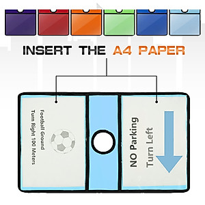 Amylove Set of 6 Traffic Cone Sleeve Cone Covers with Pockets Message Sign Sleeve for Caution Outdoor Activity Warning Signals Safety Sports Training