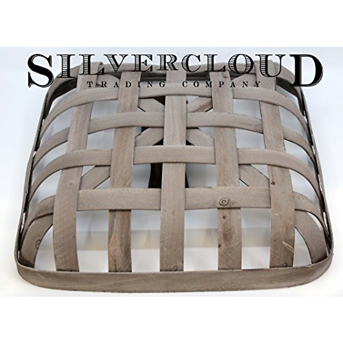 Tobacco Basket, Farmhouse Decor, Sml 17" Square - Silvercloud Trading Co.