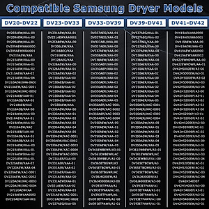 【Upgraded】DC47-00019A Dryer Heating Element for SAMSUNG DV40J3000EW/A2 DV45H7000EW/A2 DV42H5000EW/A3 DVE50R5400V/A3 DV42H5200EP/A3 DV210AEW/XAA DVE50M7450W/A3 DV42H5200EP DV48H7400EW/A2