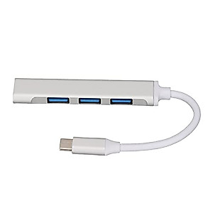 USB Hub, Light Weight USB C to USB 4 in 1 USB Docking Station for Tablet for Keyboard for Printer(Silver)