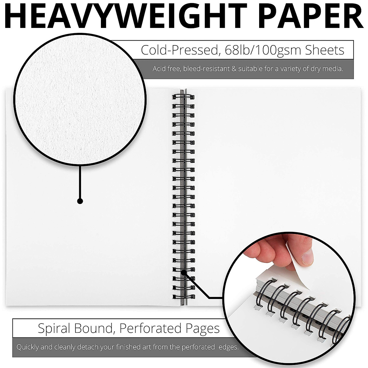 Watercolor Paint set 36 Premium Paints-12 Page pad - 6 Brushes Bundle with 2 Pack Sketch Pad