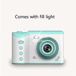 2.8 Inch Children Boy Camera Toy Digital Camera Touch Screen Mini Camera Recording 8.0MP Double Lens Children Camera Birthday Gift (Memory Card + 16G),Blue