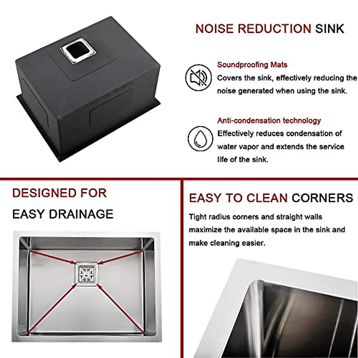 23 Inch Undermount Utility Sink Stainless Steel - Abironl 23×18×12 Undermount Laundry Room Sink 12 Inch Deep Undermount Kitchen Sink 16 Gauge Single Bowl Laundry Sink Outdoor Utility Sink